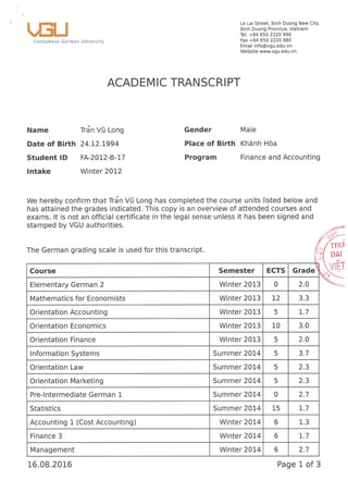 Academic Transcript Total | PDF