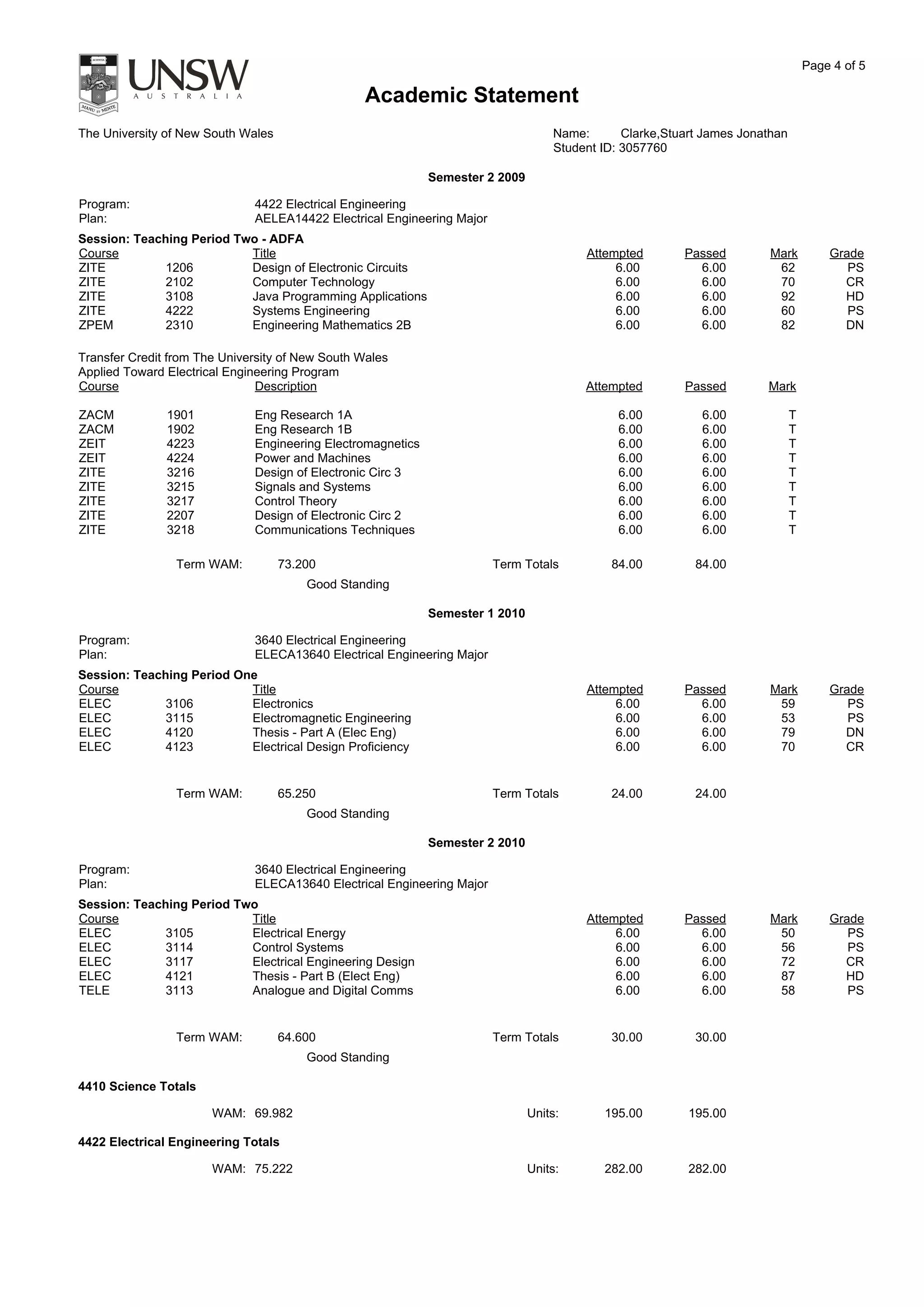 Academic Statement - Stuart Clarke | PDF