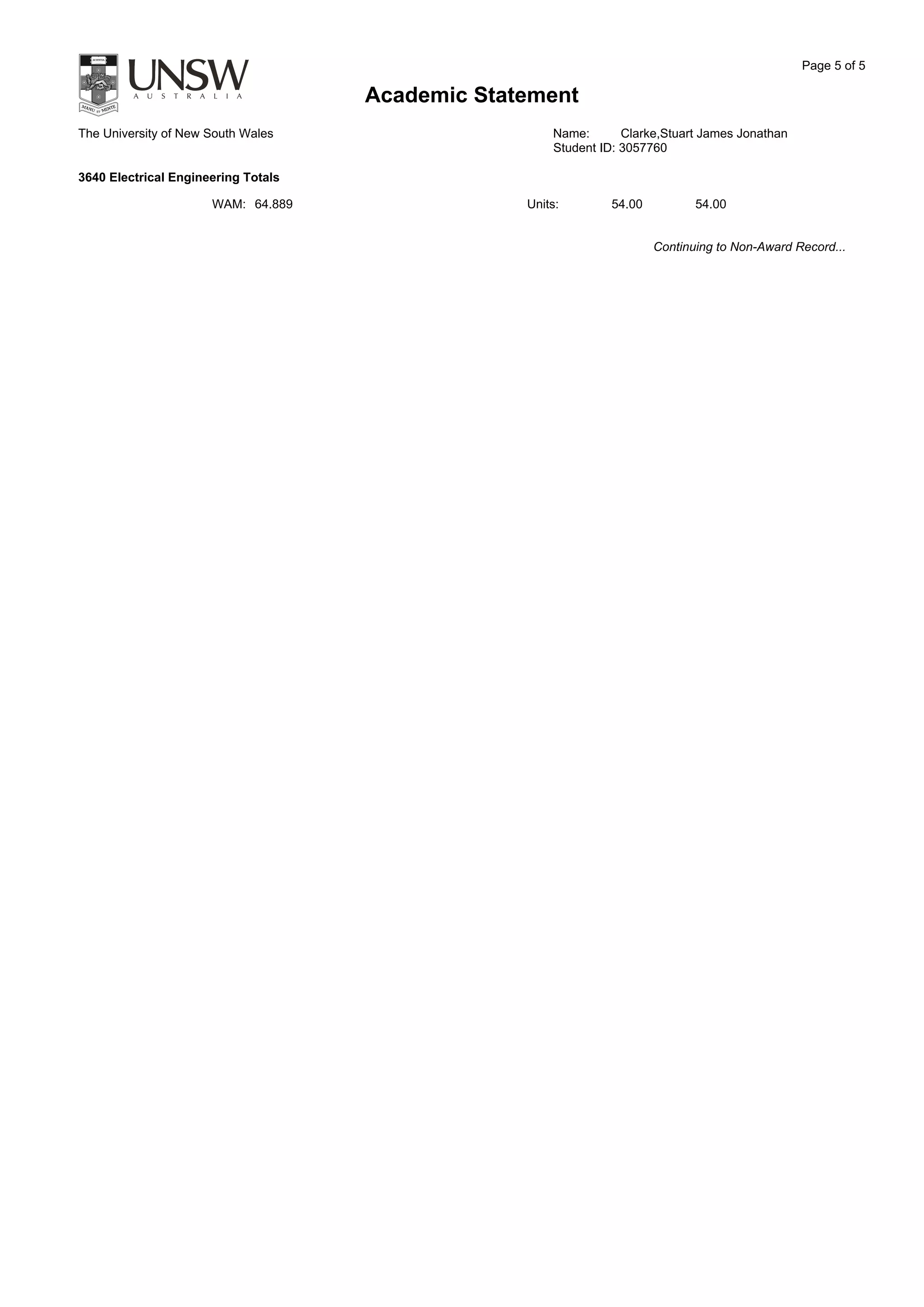 Academic Statement - Stuart Clarke | PDF