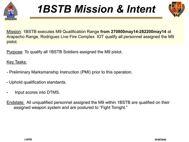 Operation Keep Up The Fire - M9 Range CONOP-updated | PPTX