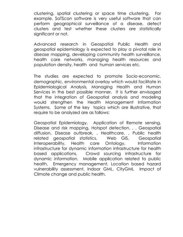 ABSTRACT Public Health GIS- DST NATIONAL PROJECT | PDF