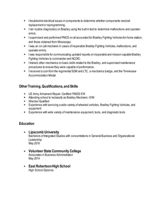 Maintenance Resume | DOCX