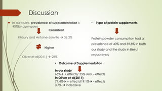Presentation about protein supplements' research | PPT