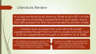 Presentation about protein supplements' research | PPT