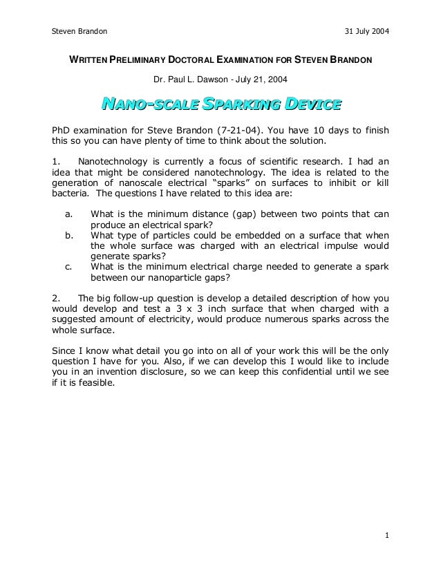 Brandon - Doctoral Preliminary Exam