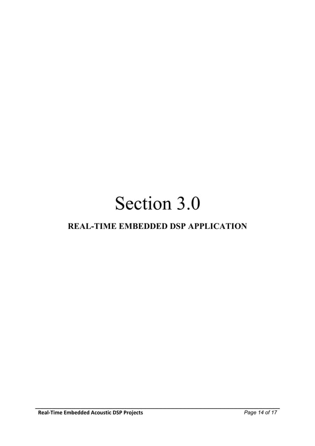 Technical Documentation_Embedded_Acoustic_DSP_Projects | PDF