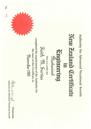 NZCE Certificate | PDF