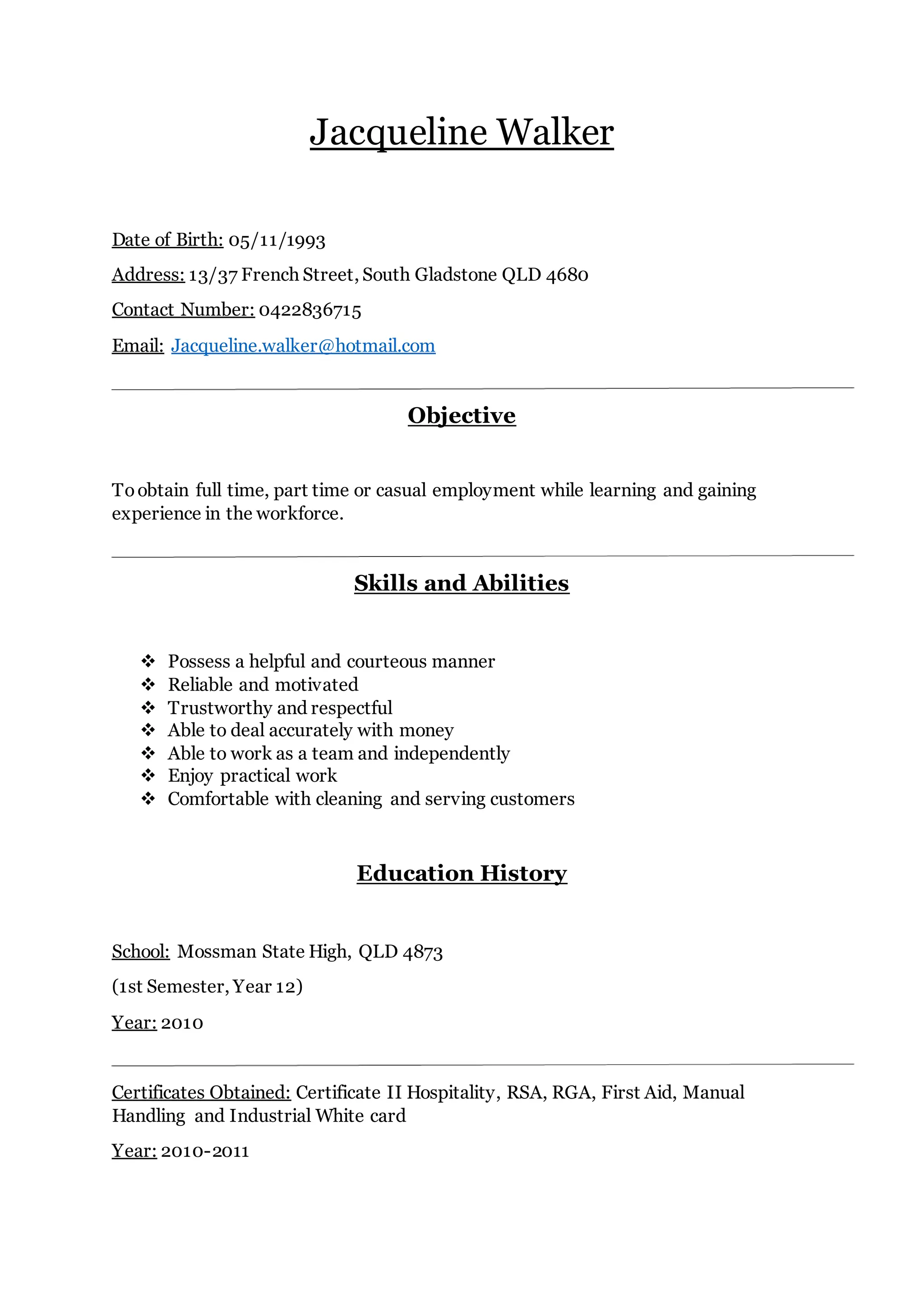 Jacqueline Walker New Resume 2016 | DOCX