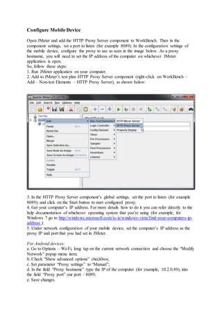 Mobile App - Jmeter (1) | PDF