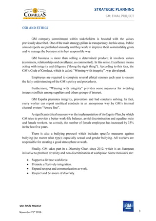 GM PROJECT REPORT | PDF