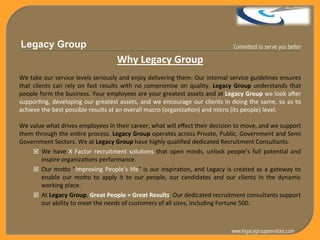 Legacy Group - Company Profile | PPT | Free Download