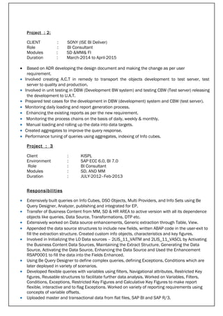 suresh resume BI ABAP | DOC | Databases | Computer Software and Applications
