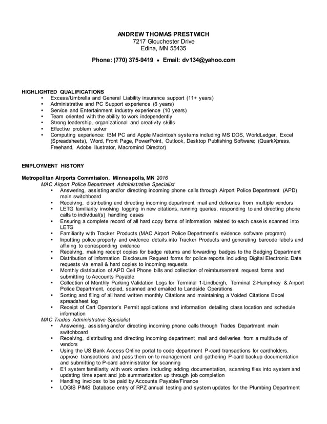 ATP Resume 2016 | DOCX | IT and Internet Support | Internet