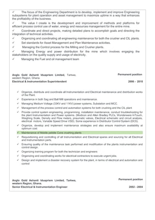 Joseph A K Effah Resume -rev2 | DOC | Civil Engineering Industry ...