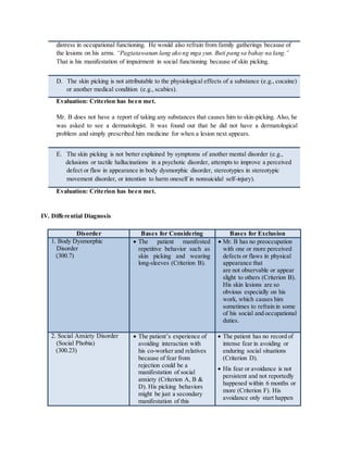 Case Study - Excoriation | DOCX