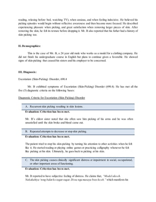 Case Study - Excoriation | PDF