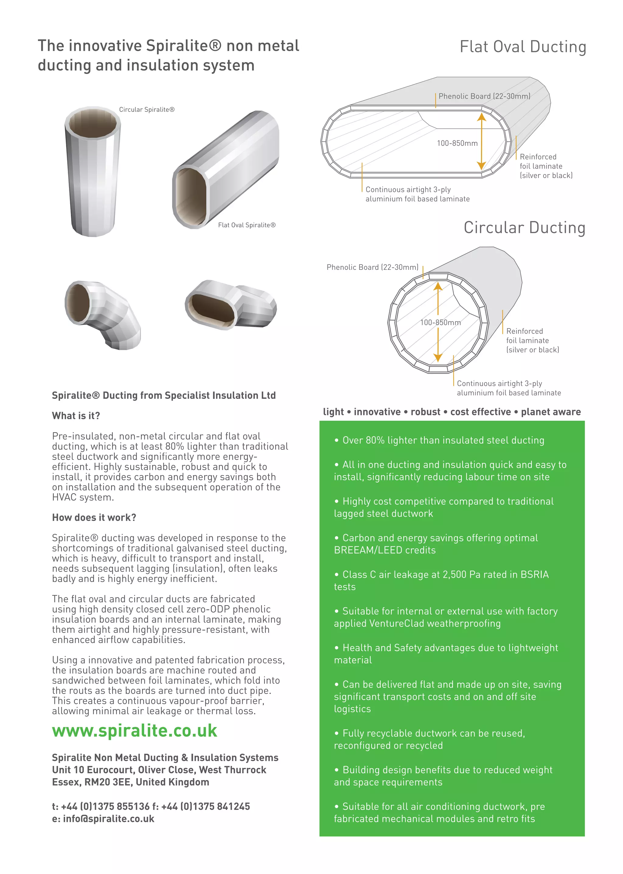 Spiralite Ducting Summary July 2013 | PDF