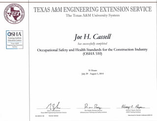 Joe's OSHA 510 | PDF