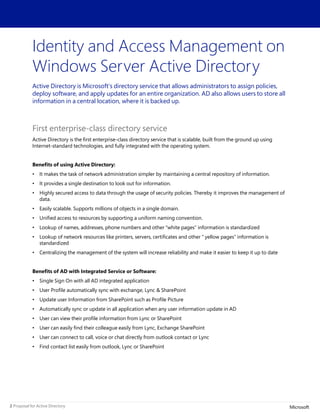 Active Directory Proposal | PDF