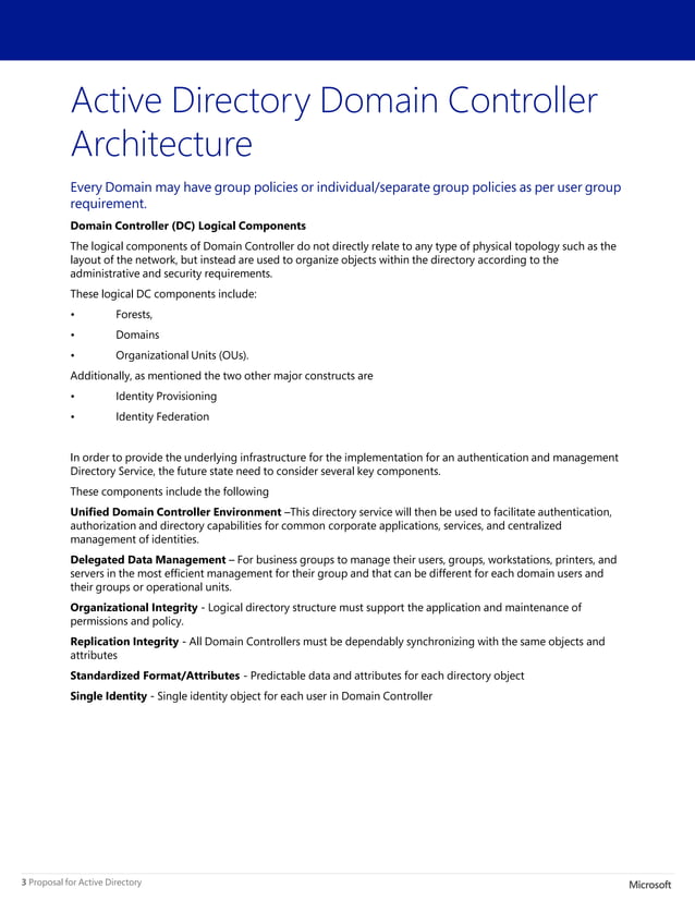 Active Directory Proposal | PDF | Operating Systems | Computer Software and Applications