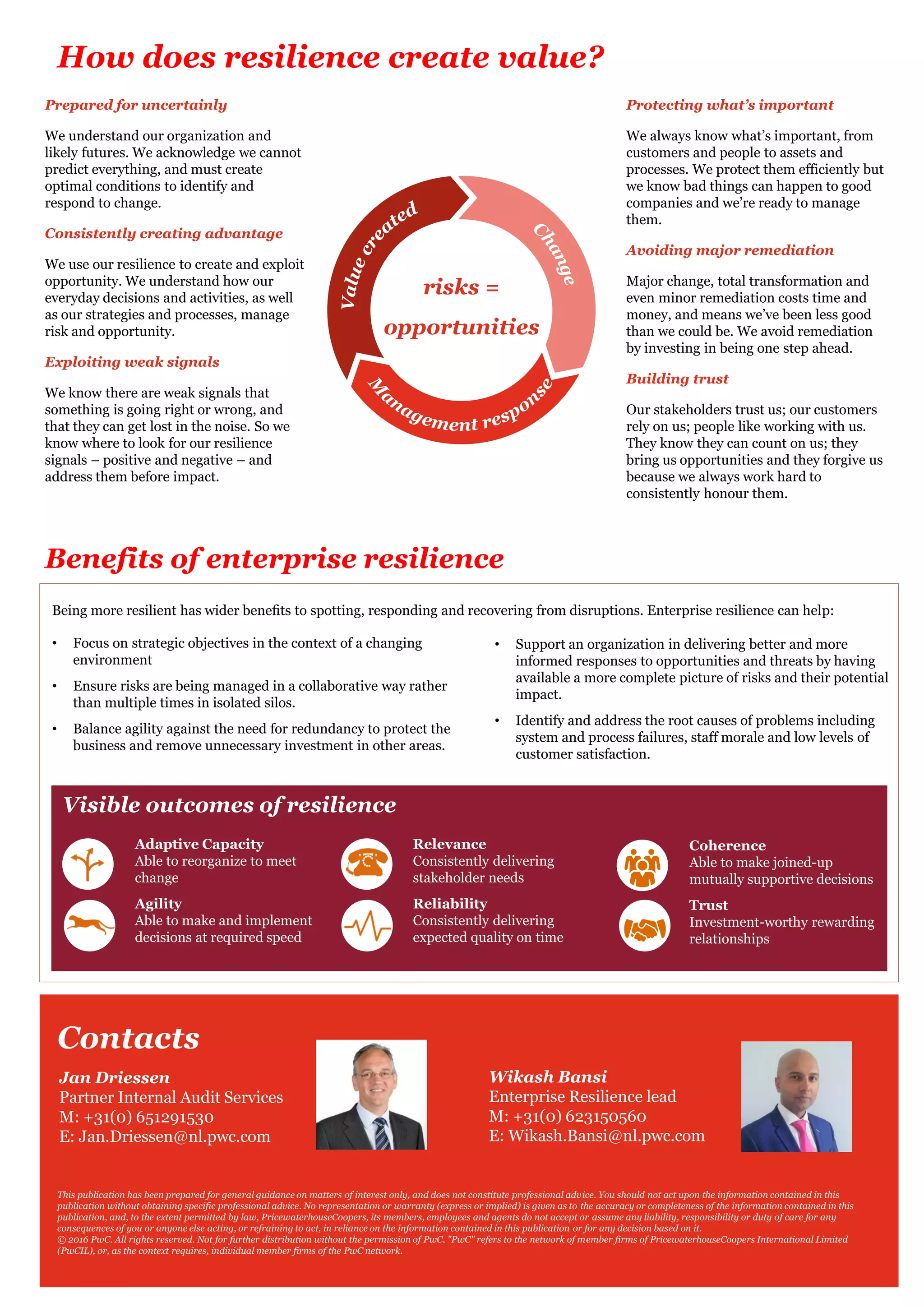 Two pager Enterprise Resilience | PDF