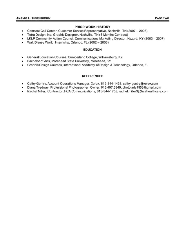 Amanda's Resume 2016 | PDF