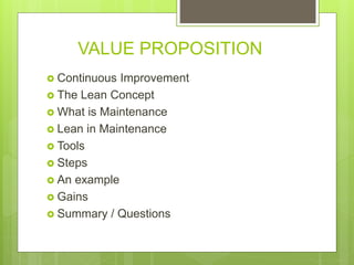 Eliminating waste, Creating value | PPTX