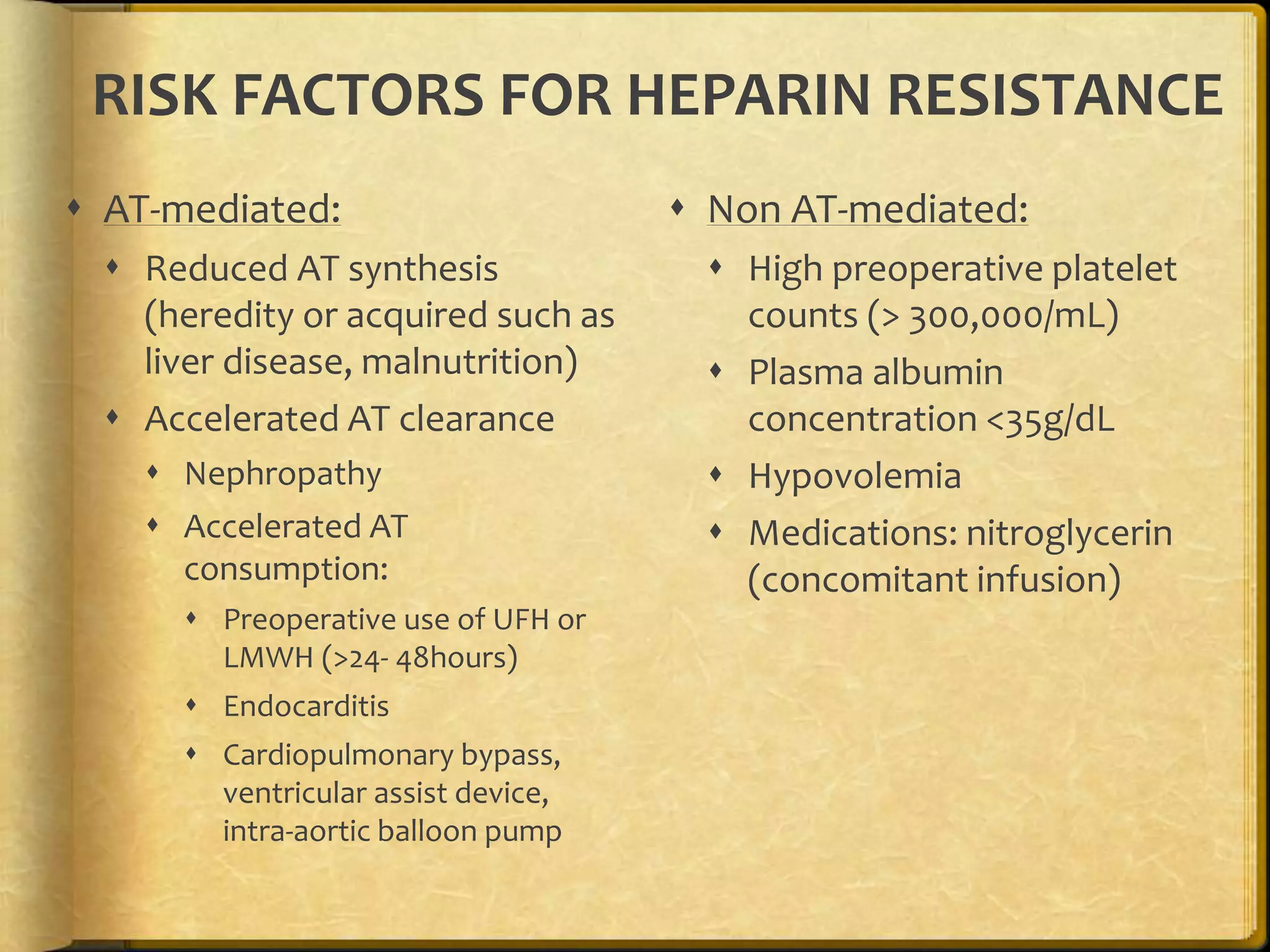 heparin Resistance | PPTX