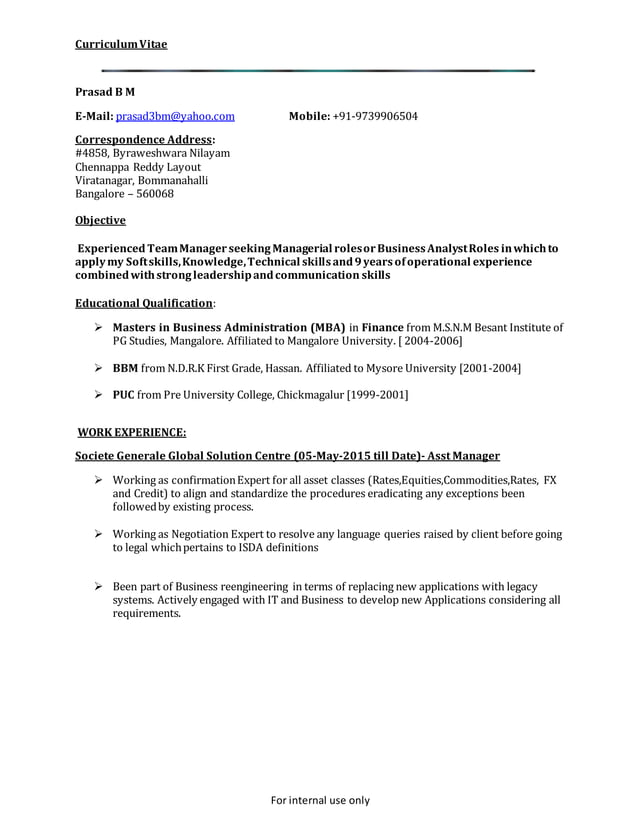 Prasad resume | DOCX