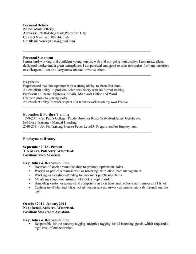 Mark cv updated | PDF