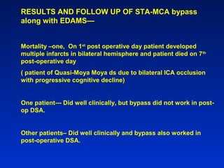 SURGICAL MANAGEMENT OF MOYA MOYA DISEASE | PPT