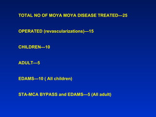 SURGICAL MANAGEMENT OF MOYA MOYA DISEASE | PPT