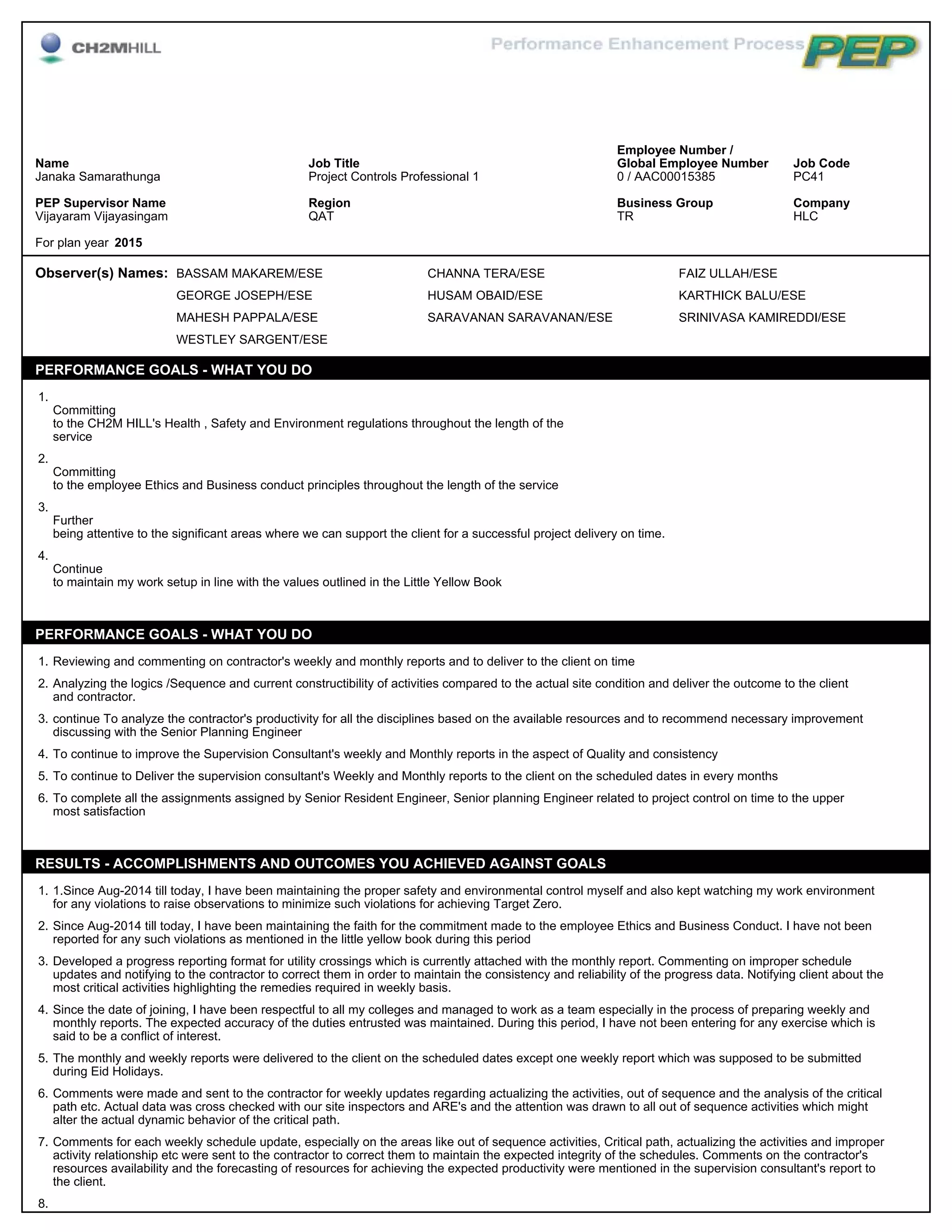 PEP Evaluation -2015 | PDF | Free Download