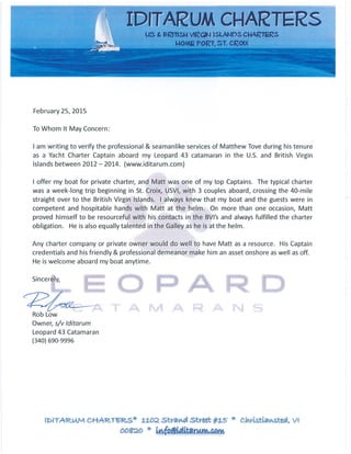 Rob Low Letter of Recommendation | PDF