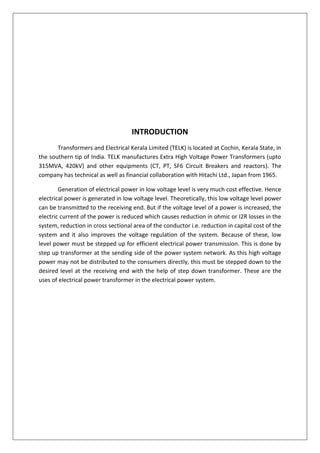 TELK Industrial Visit Report | PDF