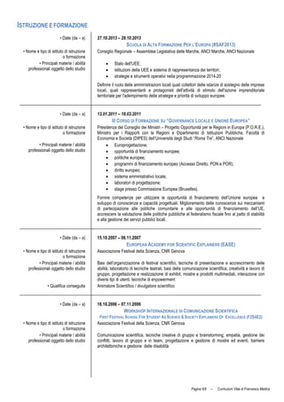 Curriculum vitae di Francesco Medica | PDF
