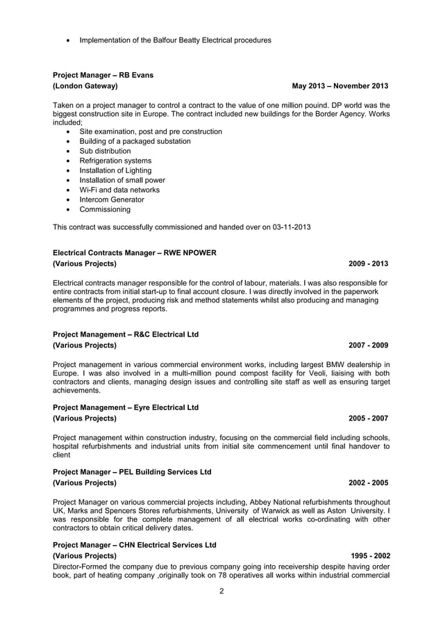 Stuart Johnson CV Updated 02-01-15 NEW | PDF