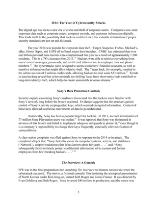 Sony Pictures Entertainment Case A | PDF