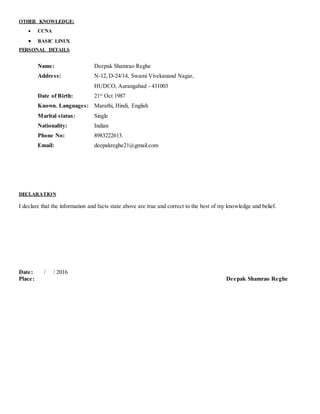 DEEPAK S REGHE | DOCX