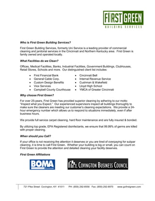 First Green Profile | PDF