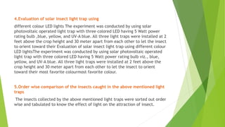 SOLAR PHOTOVOLTAIC INSECT LIGHT TRAP | PPTX