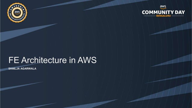 Building Efficient, Scalable and Resilient Front-end logging service with AWS | PPTX