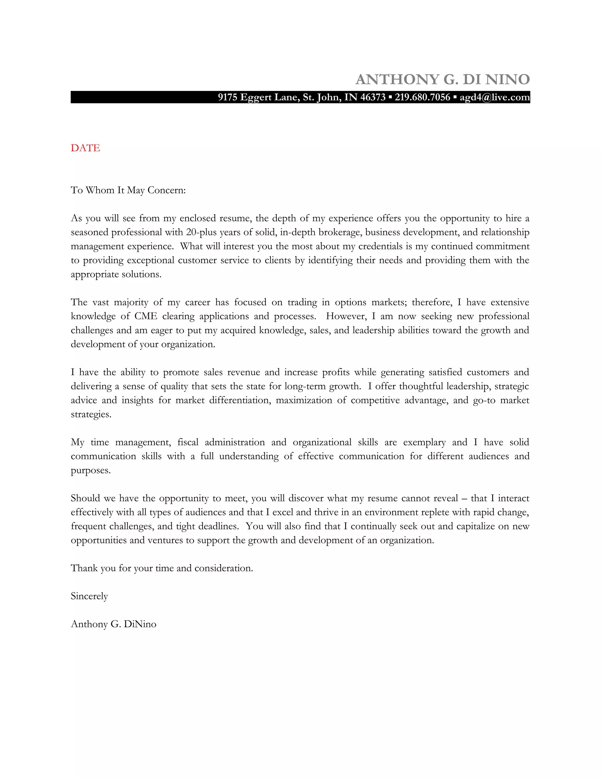 DiNino Cover Letter | DOC