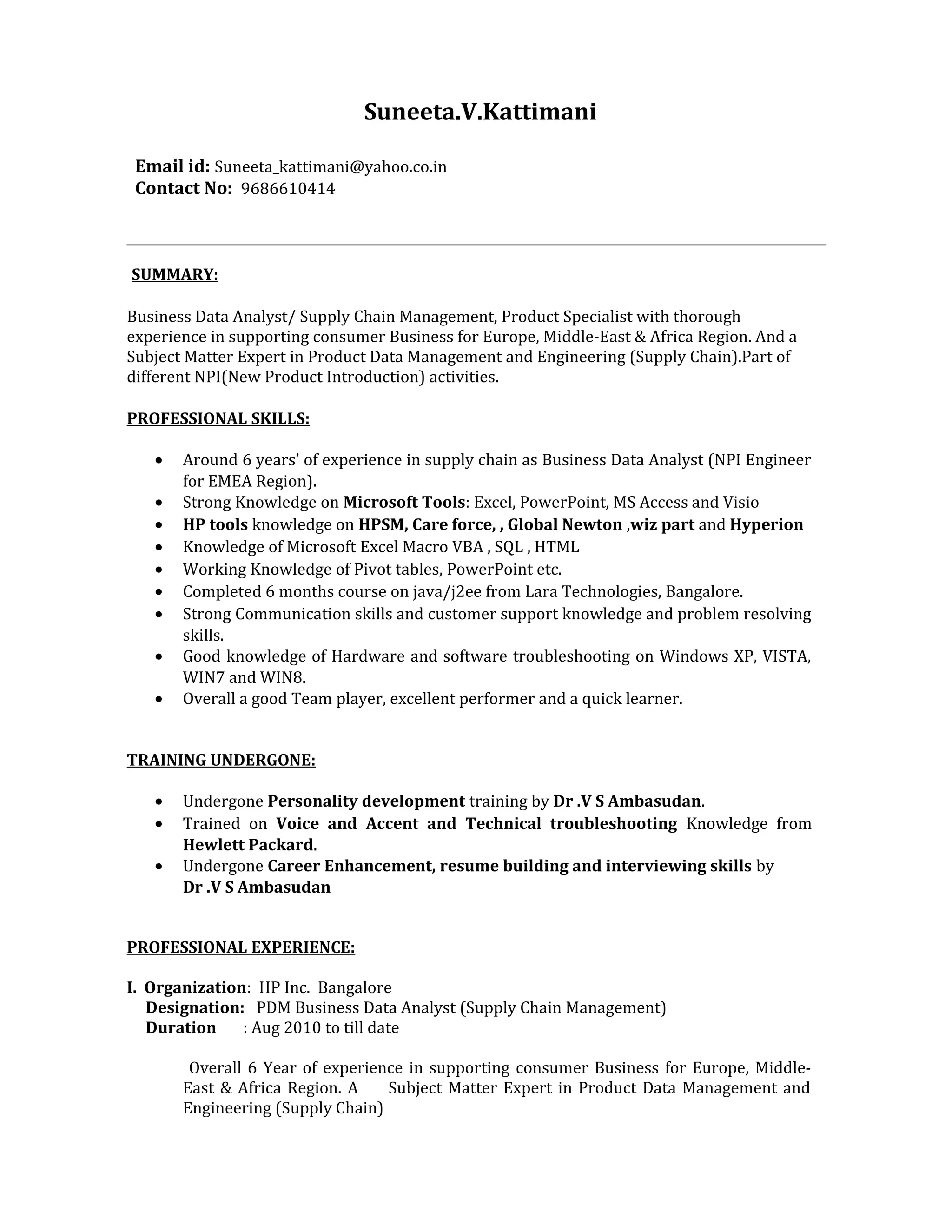 Resume_Suneeta | DOC