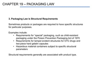 Chapter 19 Packaging Law - JAW | PPTX