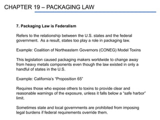 Chapter 19 Packaging Law - JAW | PPTX