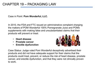 Chapter 19 Packaging Law - JAW | PPTX