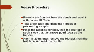 Immunochromatographic One Step Rapid Visual Test for Vibrio | PPTX