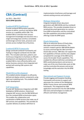 David Edson CV Projects | PDF