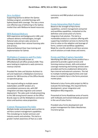 David Edson CV Projects | PDF